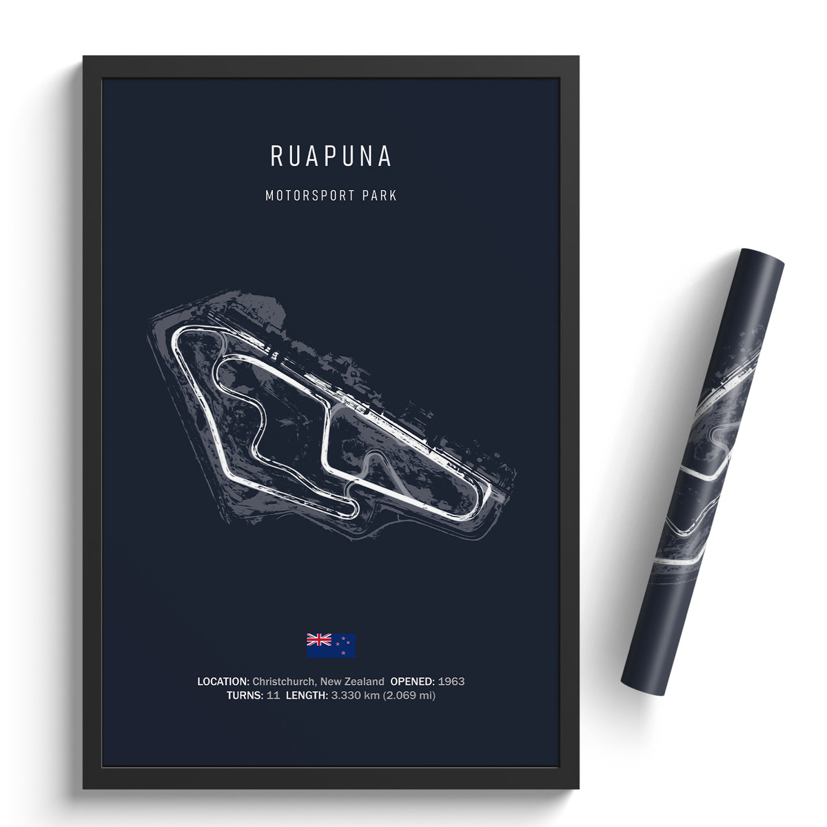 Ruapuna Motorsport Park - Racetrack Print – Illustrated Tracks