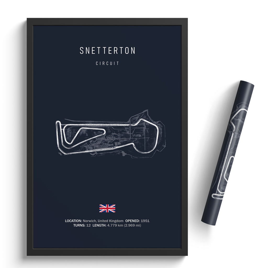 Snetterton Circuit - Racetrack Print – Illustrated Tracks