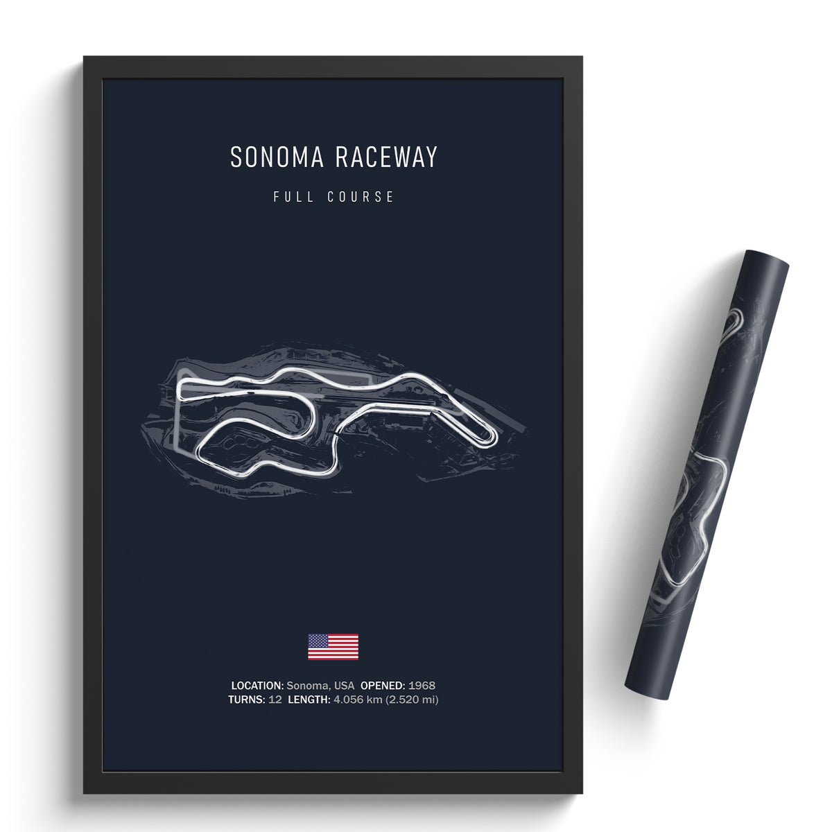 Sonoma Raceway - Racetrack Print – Illustrated Tracks