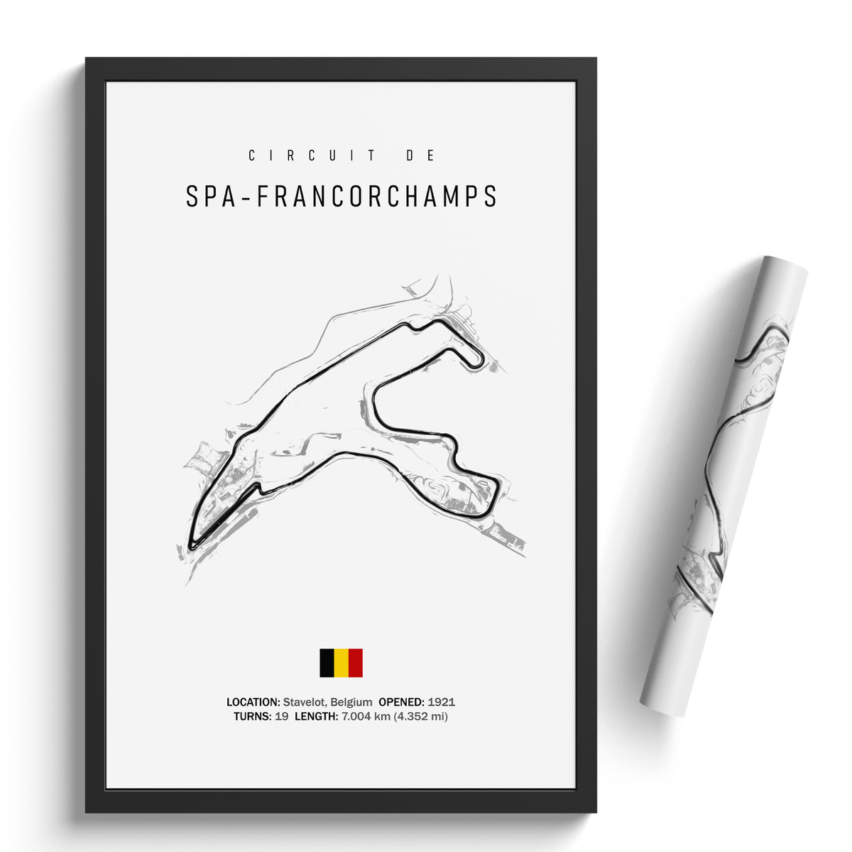 Circuit de Spa-Francorchamps - Racetrack Print – Illustrated Tracks