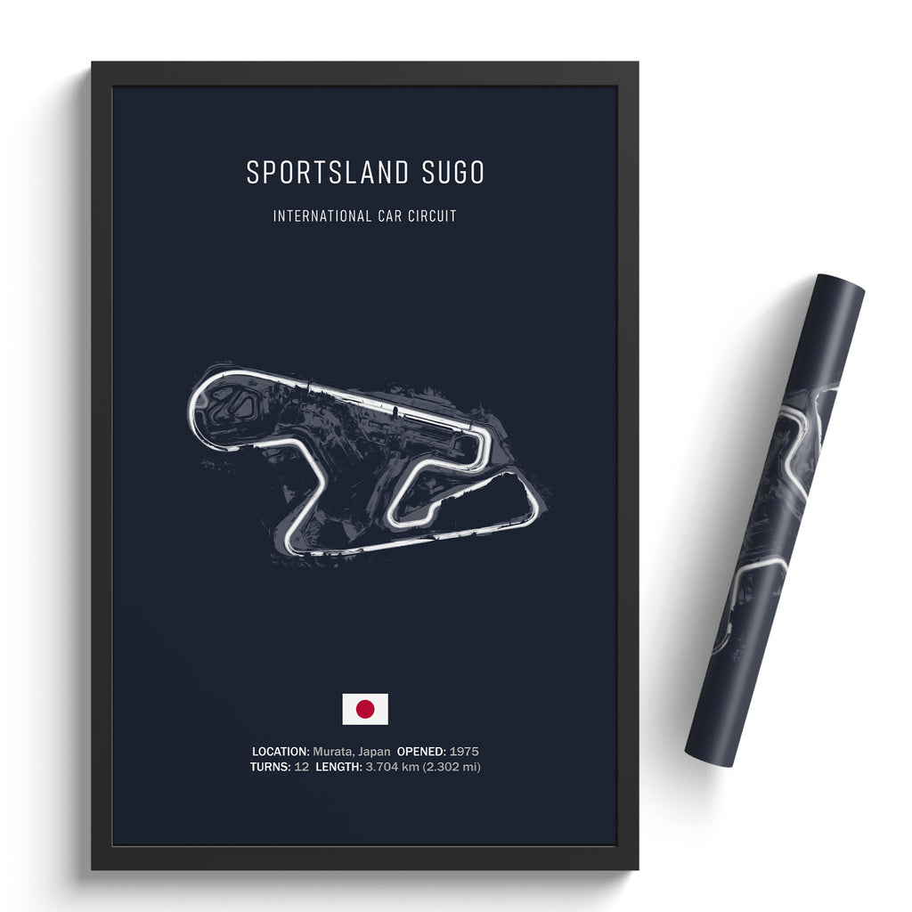 Sportsland Sugo - Racetrack Print – Illustrated Tracks