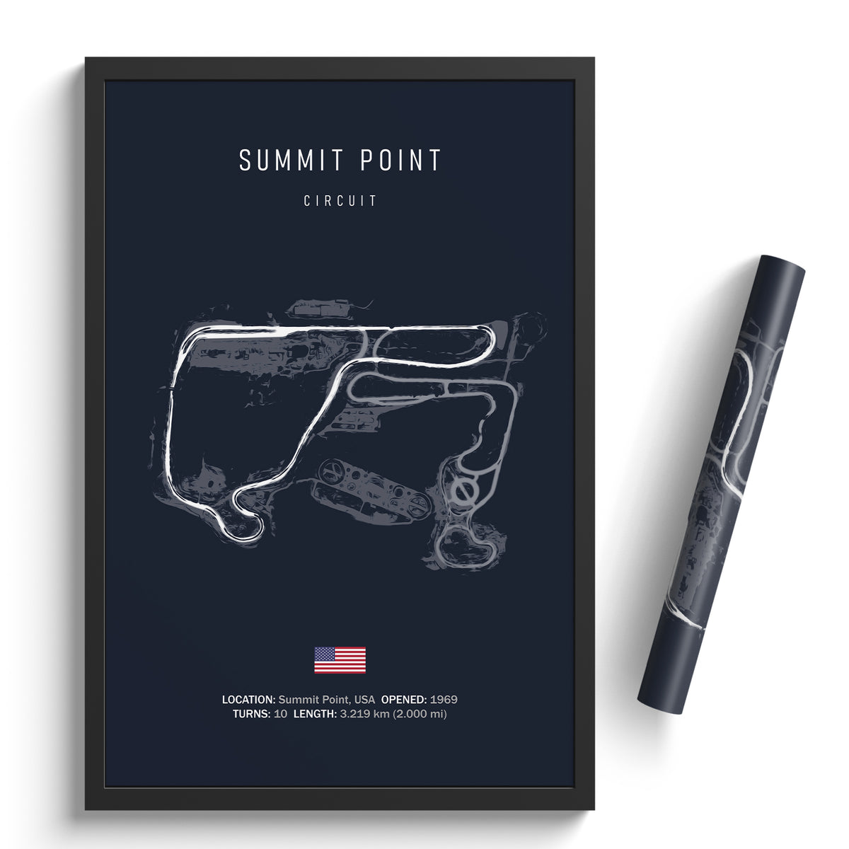 Summit Point Circuit - Racetrack Print – Illustrated Tracks