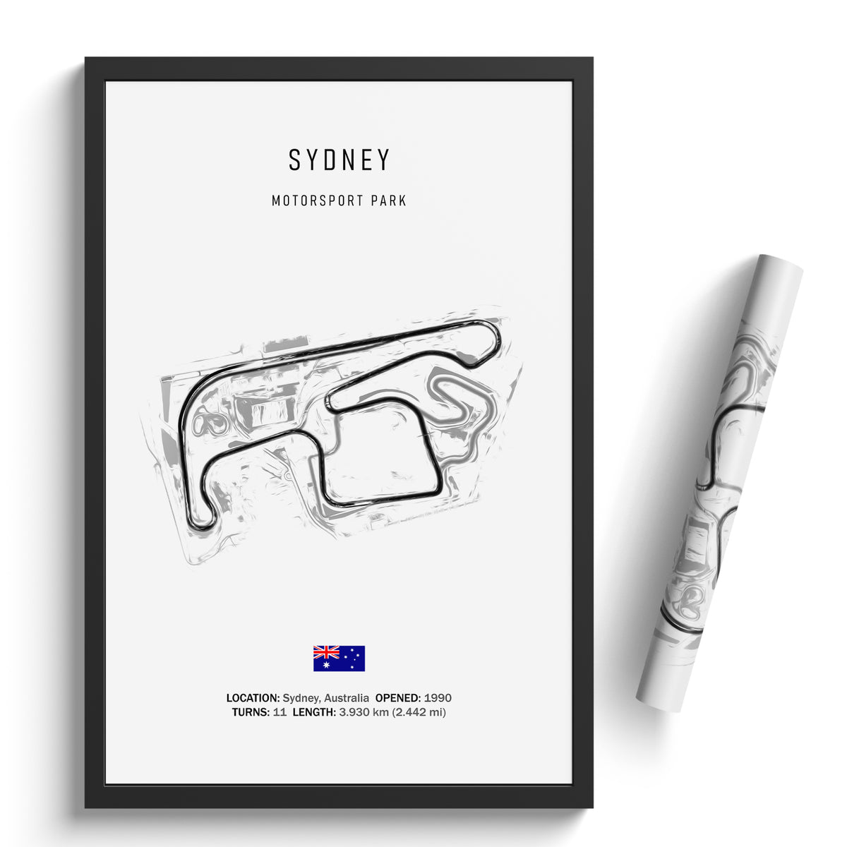 Sydney Motorsport Park - Racetrack Print – Illustrated Tracks