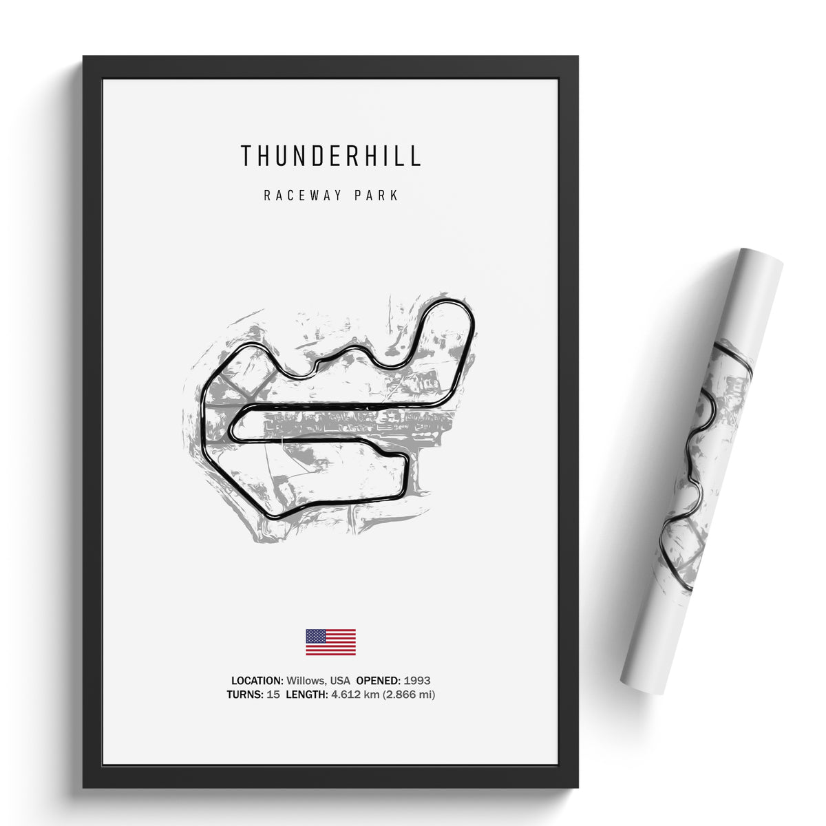 Thunderhill Raceway Park - Racetrack Print – Illustrated Tracks