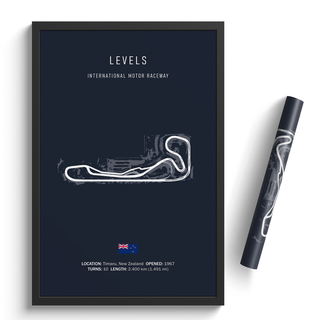 Levels International Motor Raceway - Racetrack Print – Illustrated Tracks