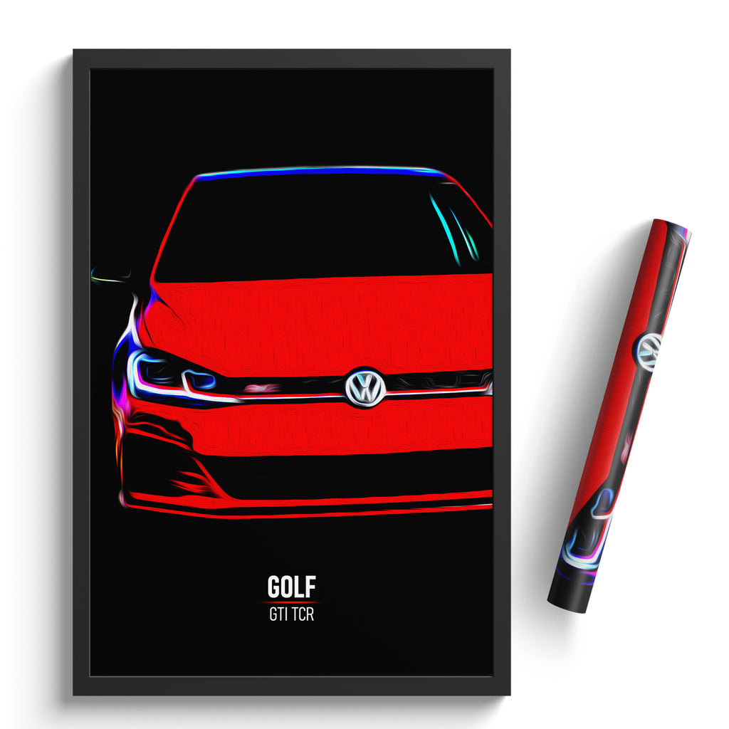 VW Golf 7 GTI TCR - Sports Car Print – Illustrated Tracks