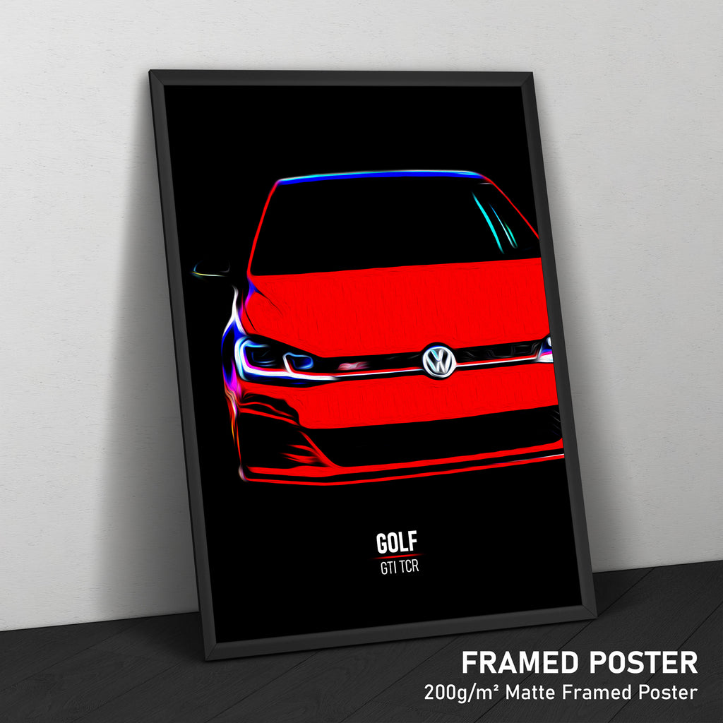 VW Golf 7 GTI TCR - Sports Car Print – Illustrated Tracks
