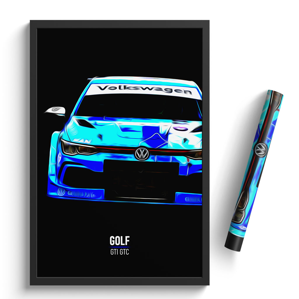 VW Golf 8 GTI GTC - Race Car Print – Illustrated Tracks