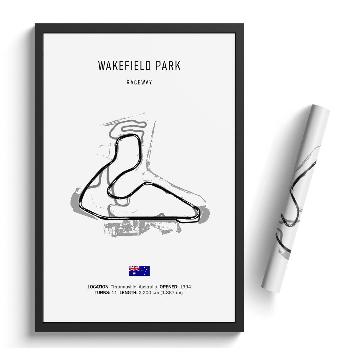 Wakefield Park Raceway - Racetrack Print – Illustrated Tracks