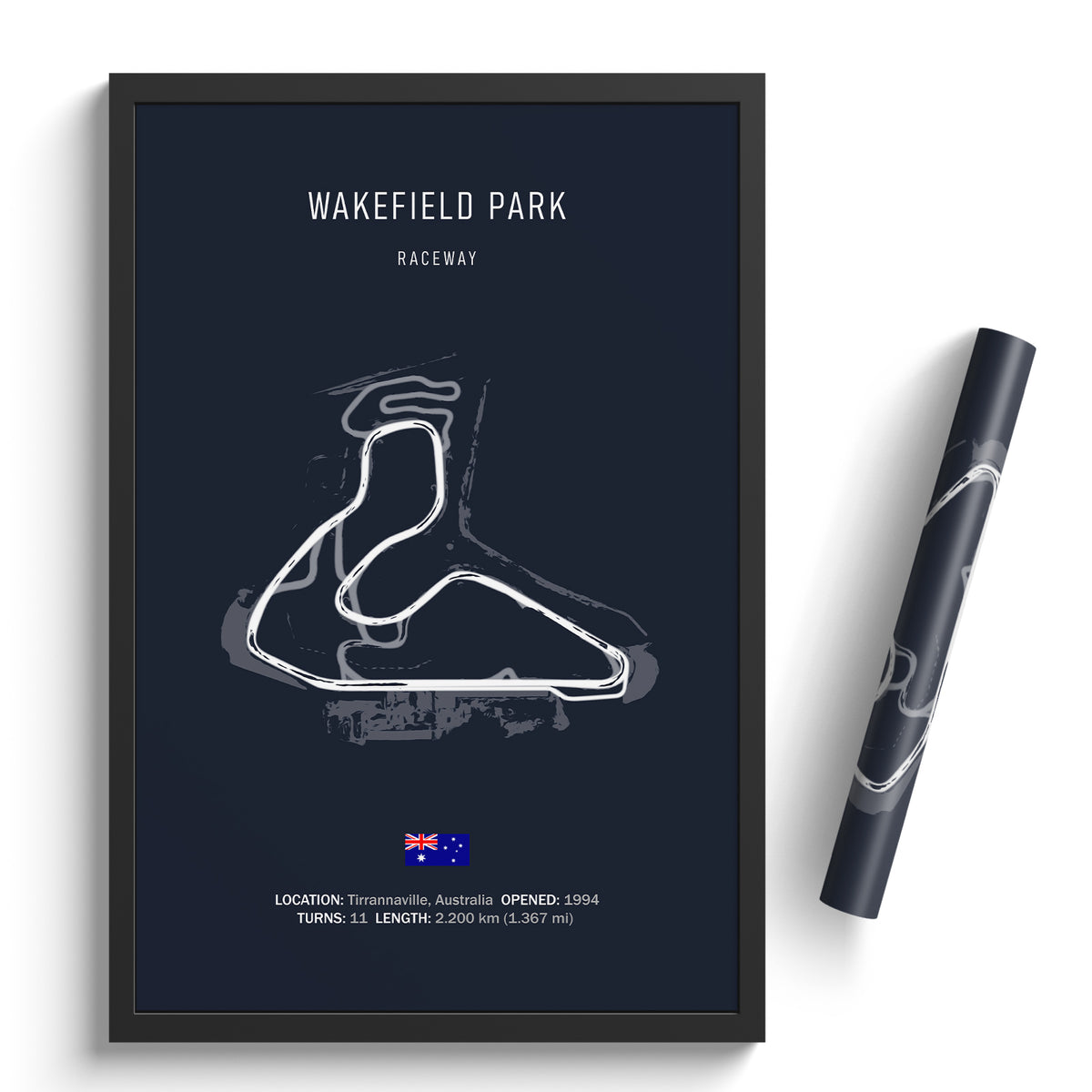 Wakefield Park Raceway - Racetrack Print – Illustrated Tracks