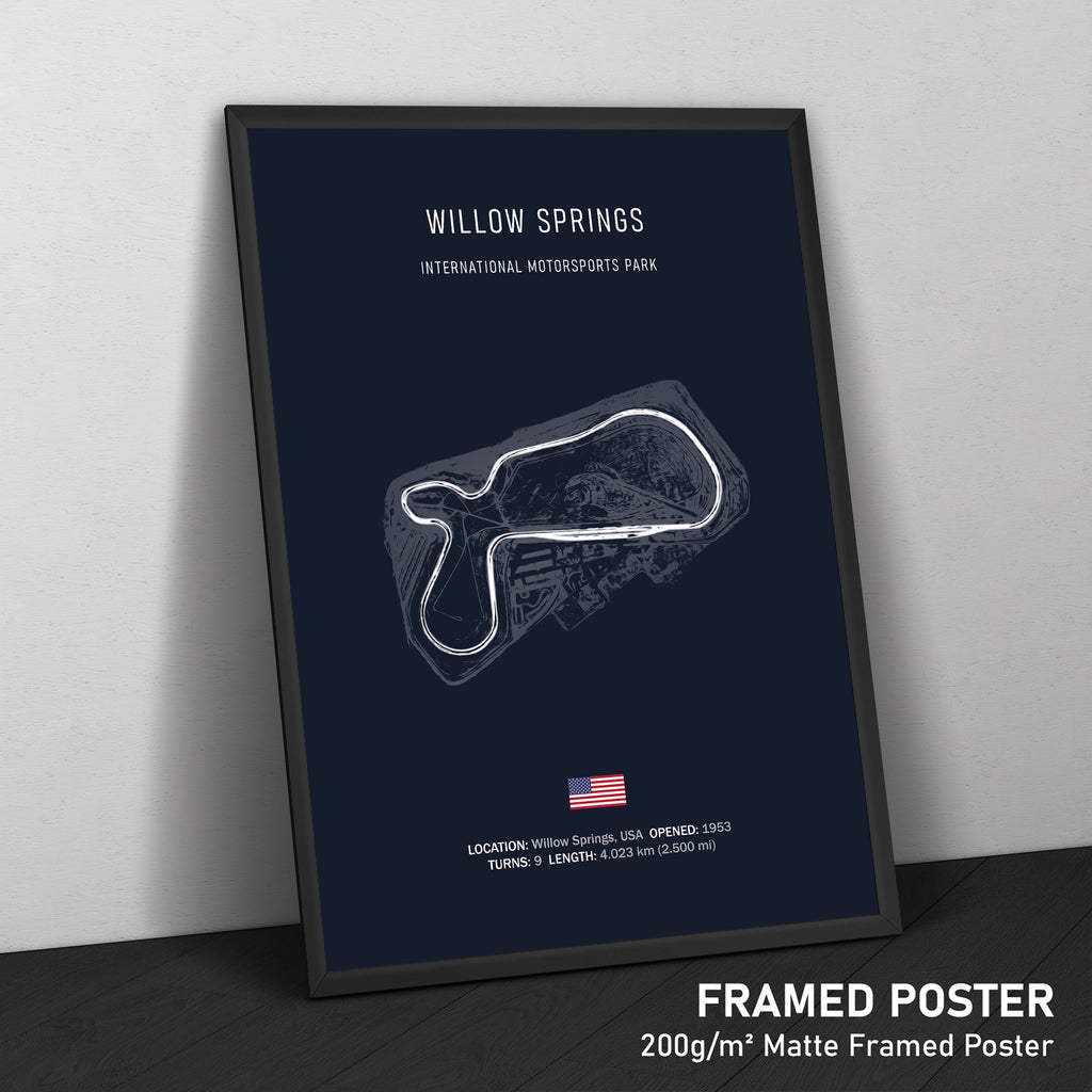 Willow Springs International Motorsports Park - Racetrack Print ...